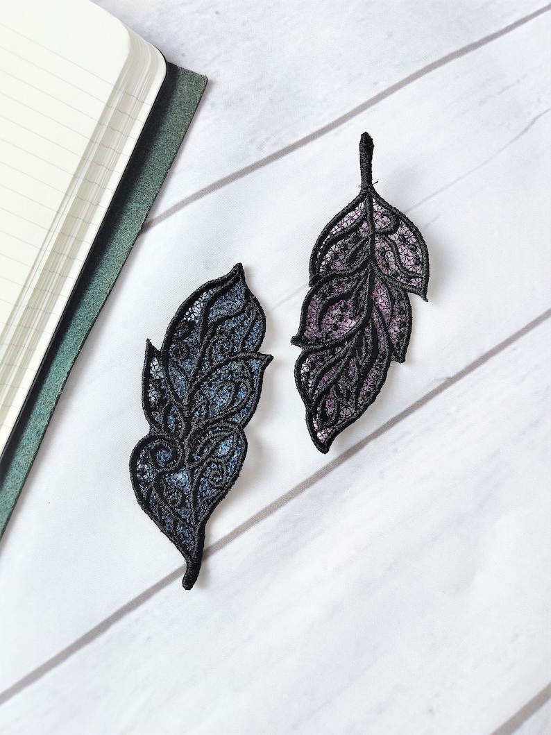 FSL Free Standing Lace Feathers 2 Types Feather Machine Embroidery ...