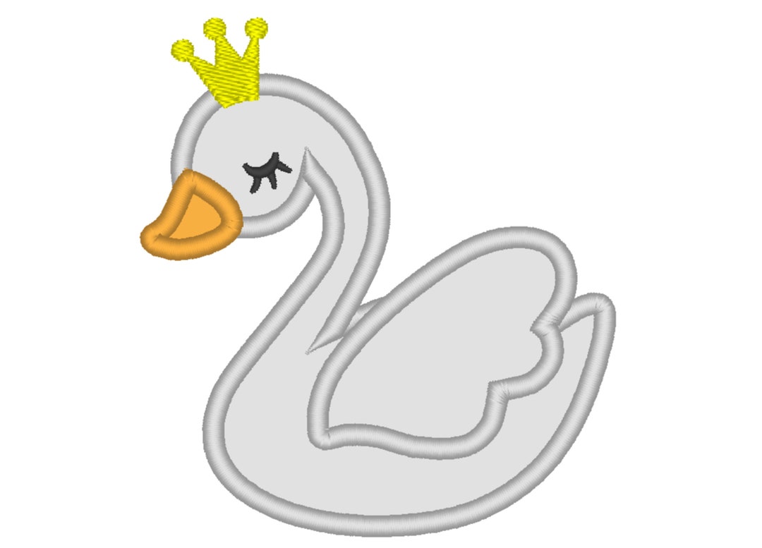 Swan Embroidery Appliqué Designs, Swan Pattern Applique Machine ...
