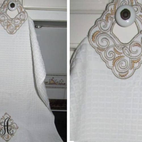 In the Hoop Kitchen Towel Topper Machine Embroidery Design - Etsy