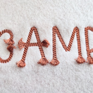 Rope Stitch FONT With Fringed Ends Tassel Alphabet Letters Numbers ...