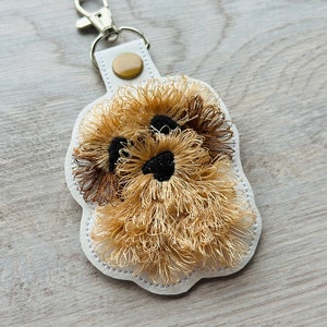 Dog Keychain Puppy Poodle Maltipoo Cockapoo Goldendoodle Key Fob Snap ...