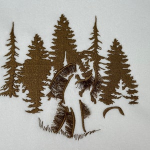 Big Foot Yeti Machine Embroidery Fringe Elements Filled Machine ...