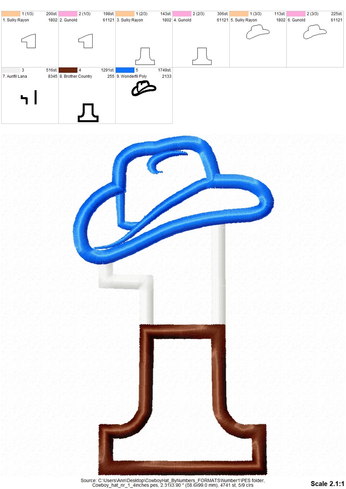 Little Cowboy Number Embroidery Birthday Number Applique Cowboy 1 ...