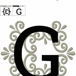 Regal Royal Classic Letter G Garden Flag Monogram Lace Swirl Block Font ...