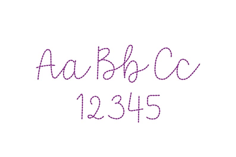 Hand Stitch Effect FONT Berry Machine Embroidery Designs Mini Small ...