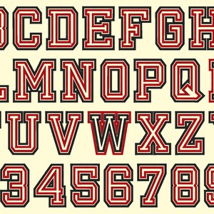 Two Applique Layers Double Outline Sport Font Double Applique Block ...