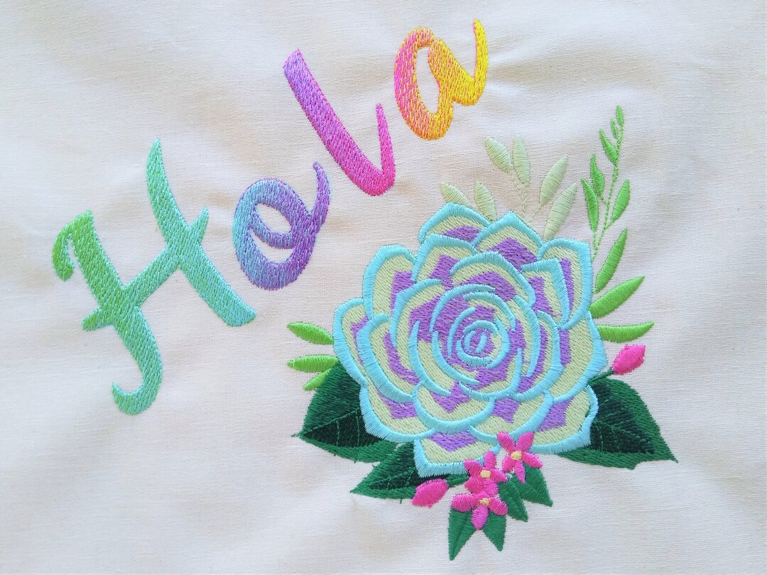 Succulent Bouquet Flowers Floral Composition Machine Embroidery Designs ...