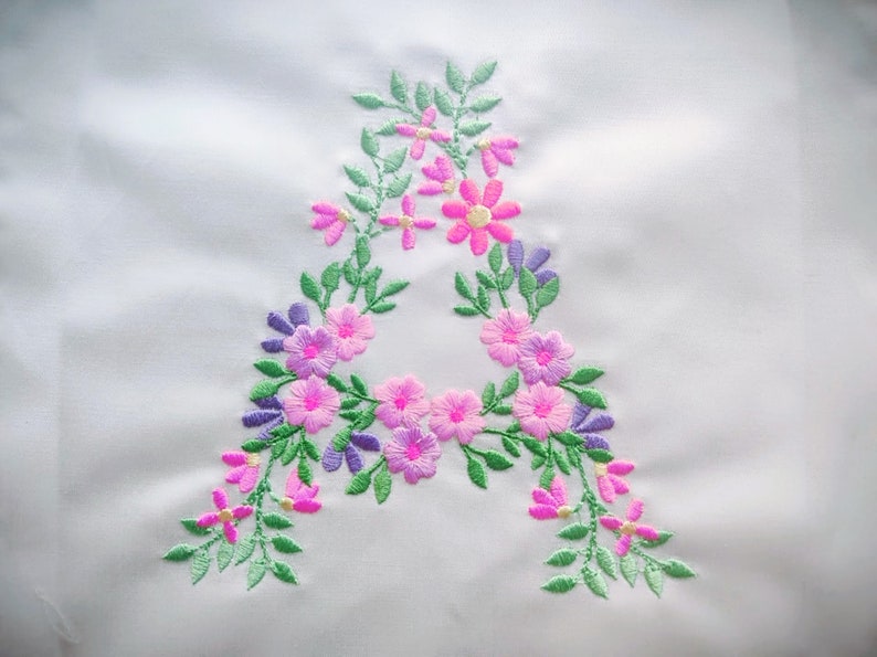 Country Floral Letter P Garden Flag Monogram Flowers Flower Flowered ...