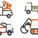 Construction Equipment - 4 Elements Machine Embroidery Applique Designs ...