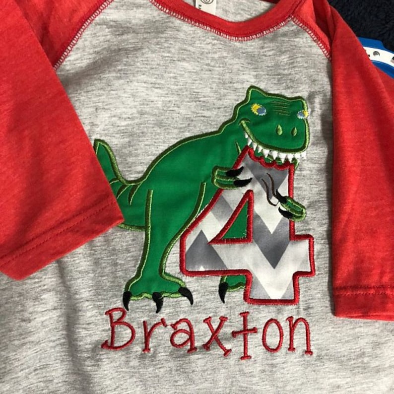 T-rex Dinosaur Birthday Numbers WHOLE Set 1 9 Machine - Etsy