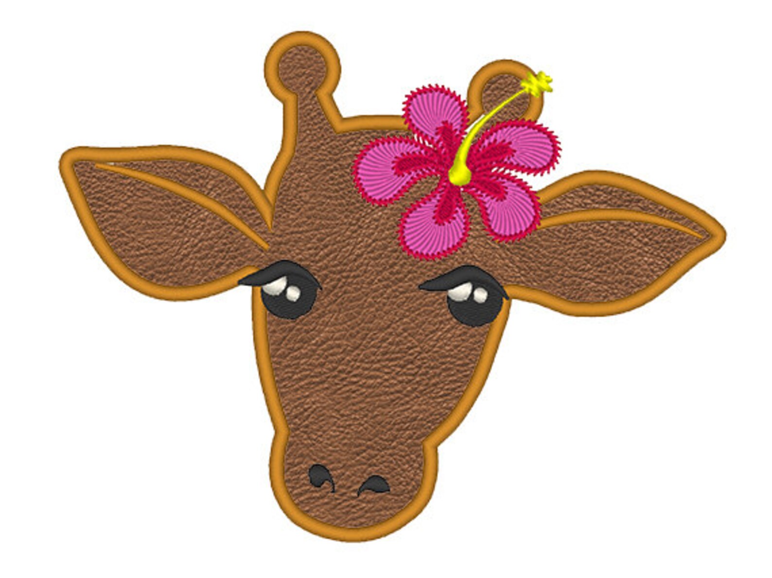 Giraffe Girl Head - Machine Embroidery Applique Designs - INSTANT ...