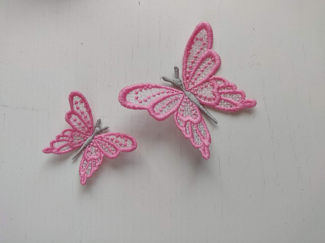 Cute FSL Butterfly Dimensional Free Standing Lace Machine Embroidery ...