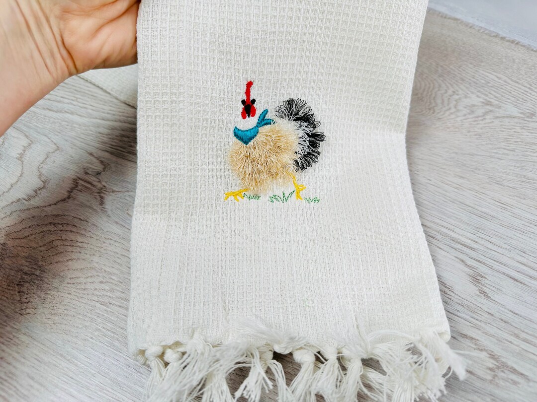 Bandanna Neck Fuzzy Chicken Fringed Fur Farm Bird Chicken Machine ...