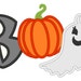 Boo Little Boo Ghost With Pumpkin Halloween Applique Machine Embroidery ...