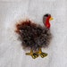 Fringed Fluffy Chenille Turkey Thanksgiving Thanks Fall Machine ...