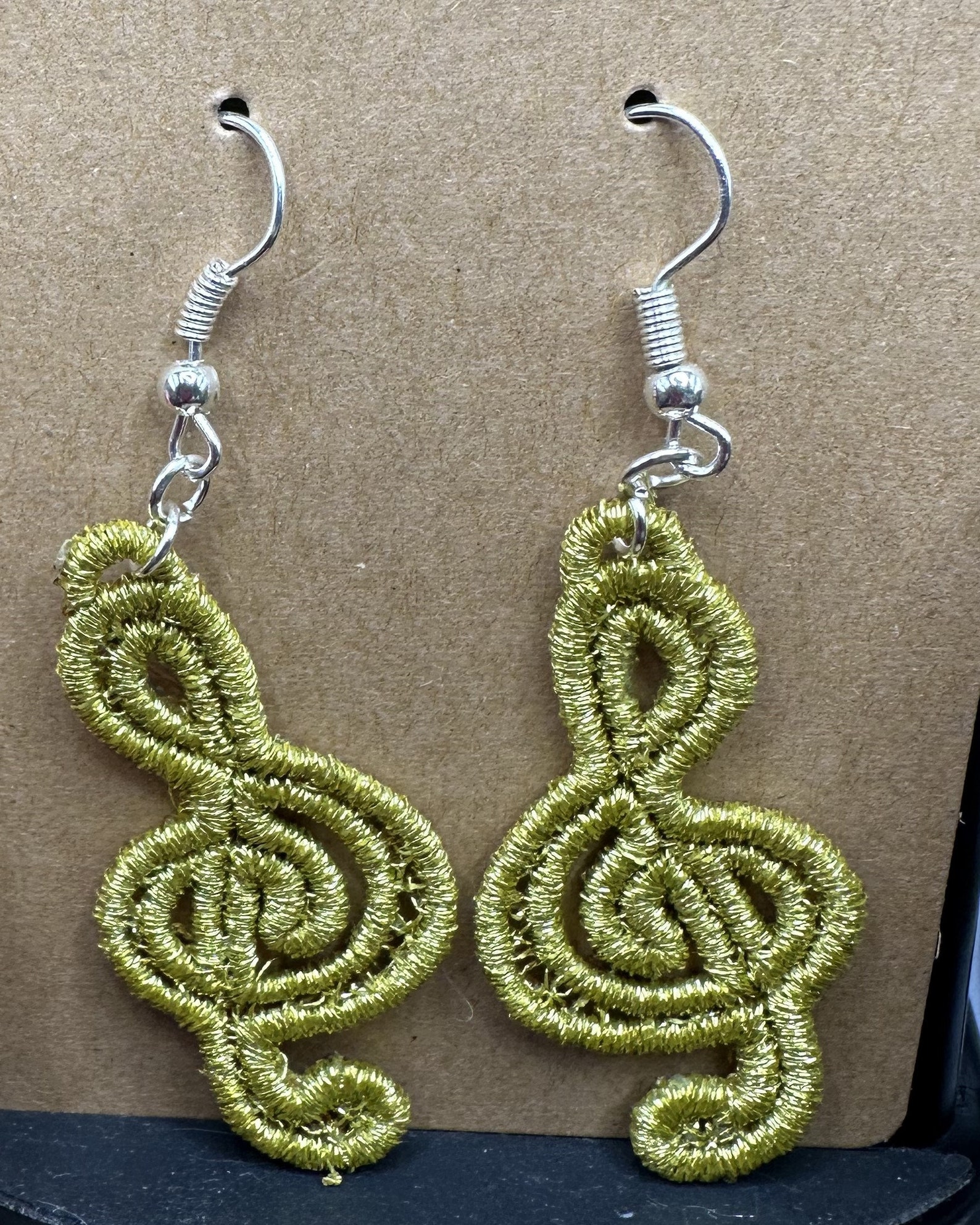 Music Notes Earrings SET of 5 Designs FSL Lace Musical Freestanding ...