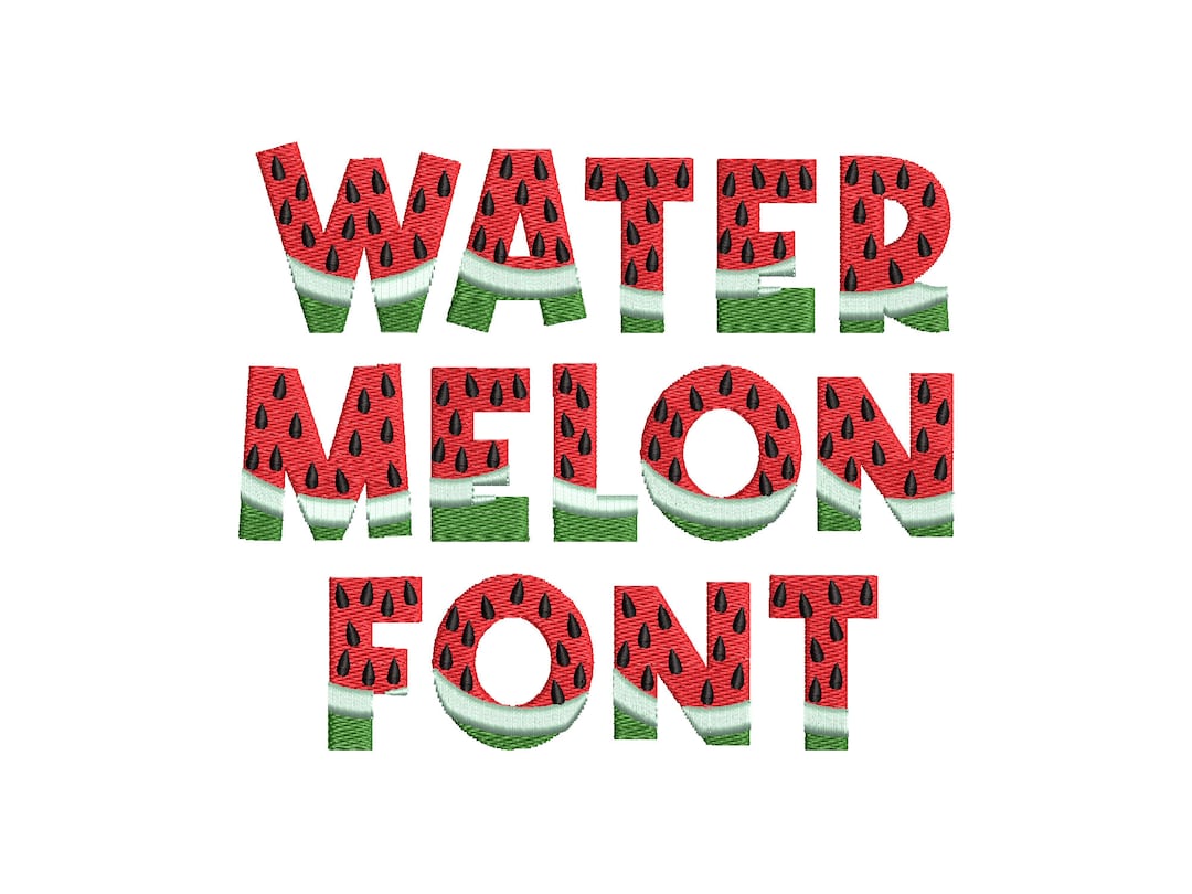 Patterned Watermelon Font Tutti Frutti Summer Watermelon Alphabet ...