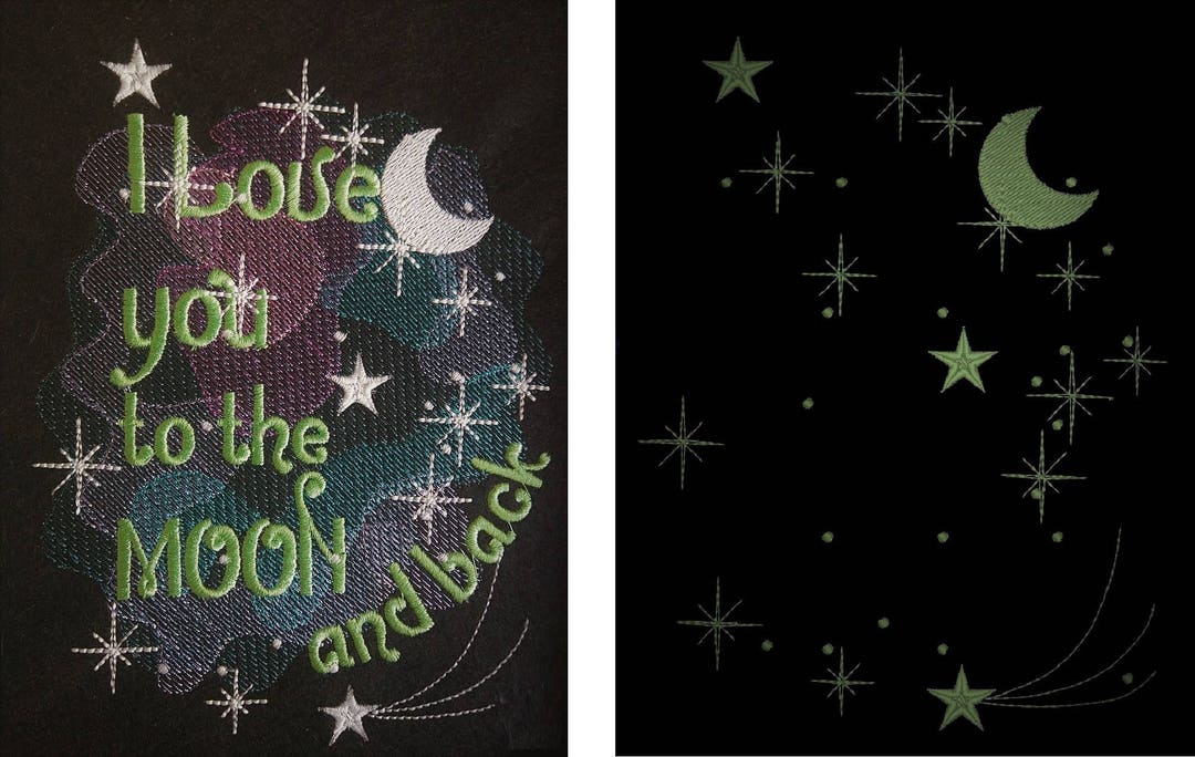 I Love You to the Moon and Back / Glow in the Dark Special Designed ...