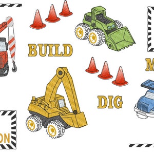 Builder Equipment Cat Tractor Digger Sketch Light Stitch Machine ...