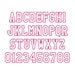 Narrow FONT Applique Varsity Athletic Sport High School Team Players ...