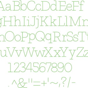 Hand Stitch Effect FONT Machine Embroidery Designs in Assorted Mini ...