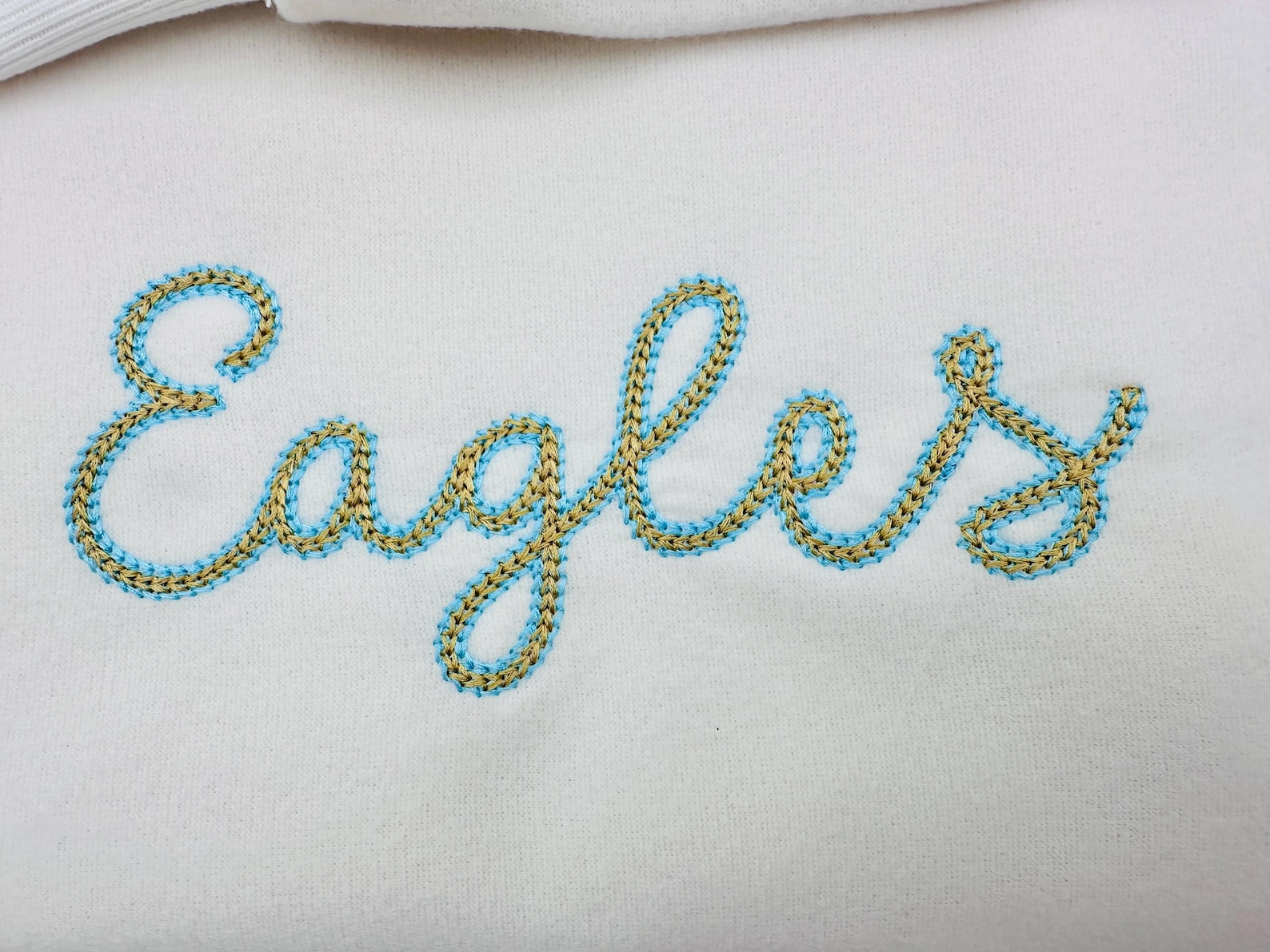 2 Color Chain FONT Buckeye Light Chain Stitch Outline Handwritten ...