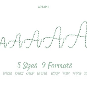 Hand Stitch Effect FONT Back Stitch Alphabet Letters and Numbers ...