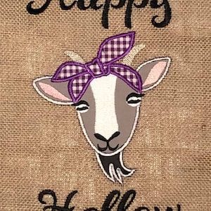 Goat Face With Bandanna Applique Machine Embroidery Designs Applique ...