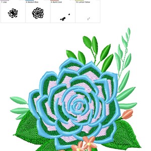 Succulent Bouquet Flowers Floral Composition Machine Embroidery Designs ...
