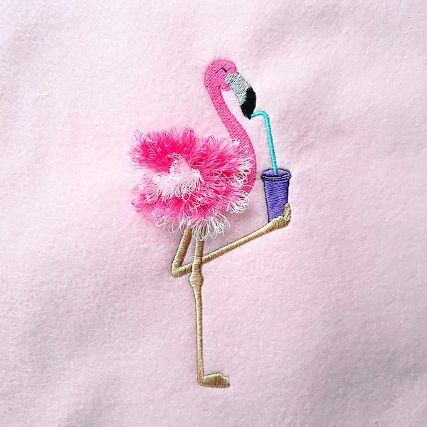 Flamingo Embroidery - Etsy
