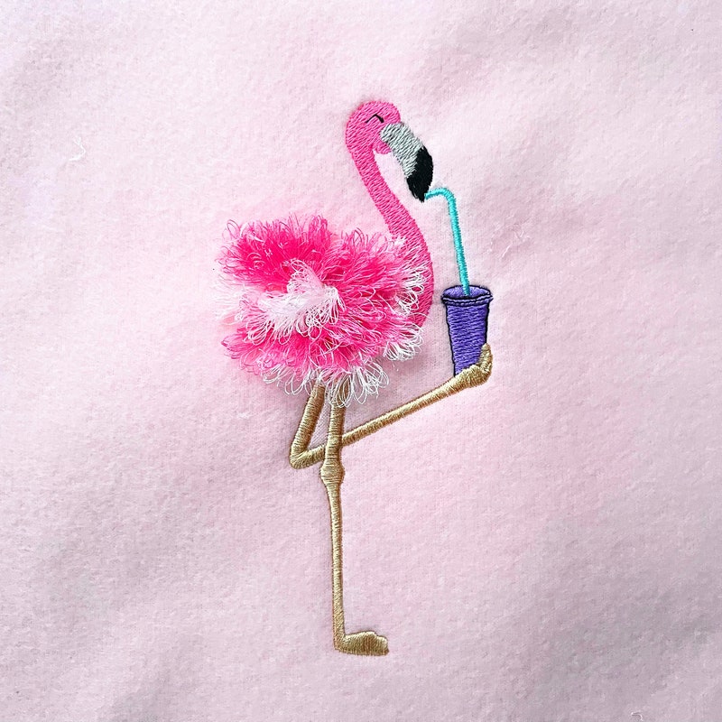 Flamingo Embroidery - Etsy