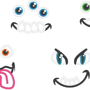Your Monsters Toy Cute Eyes 4 Single Machine Embroidery Designs - 4 ...