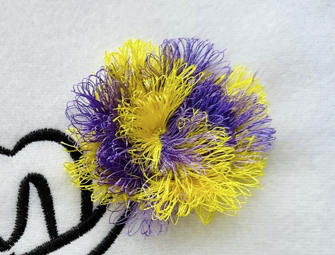 Only Pom Poms Machine Embroidery Design File – Fluffy Pom Pom Fringe ...