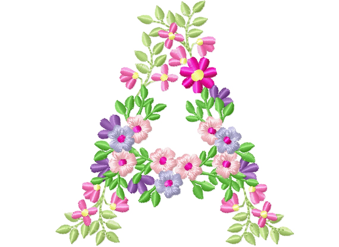 Country Floral Whole Entire Alphabet Garden Flag Monogram - Etsy