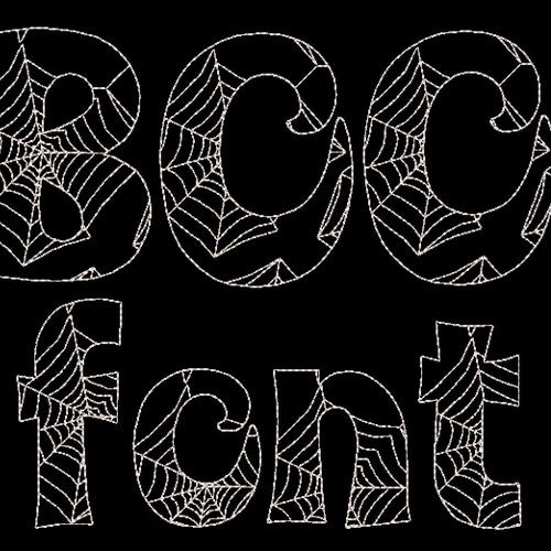 Boo Halloween Font Light Sketch Outline Machine Embroidery - Etsy