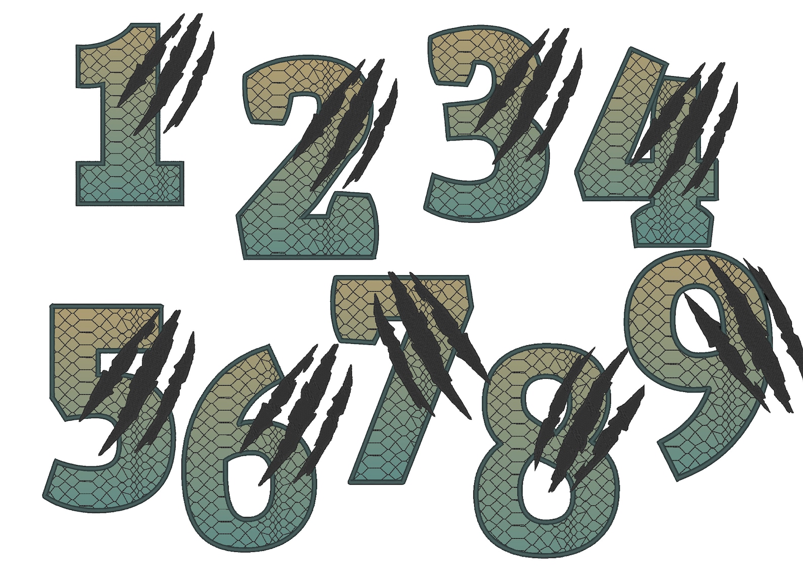 T-rex Indominus Dinosaur Birthday Numbers Applique Machine - Etsy