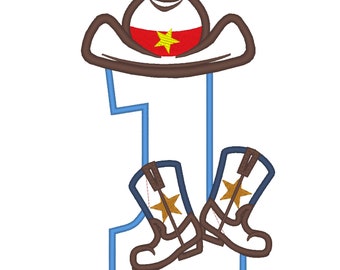 Cowboy Number Applique Designs - Etsy