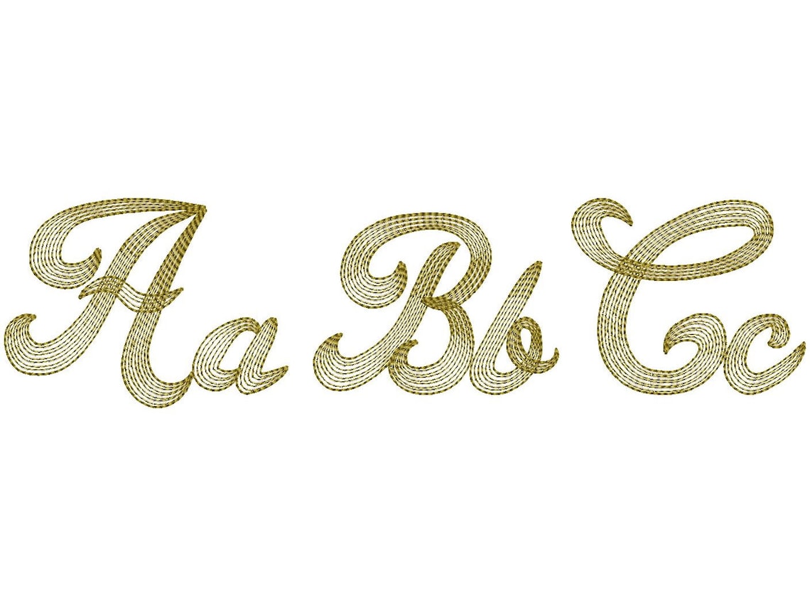 Quick Light Stitch Line Shadow FONT Machine Embroidery Designs in ...