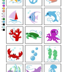 Memory Game Sea Life Time in the Hoop Machine Embroidery Designs ITH ...