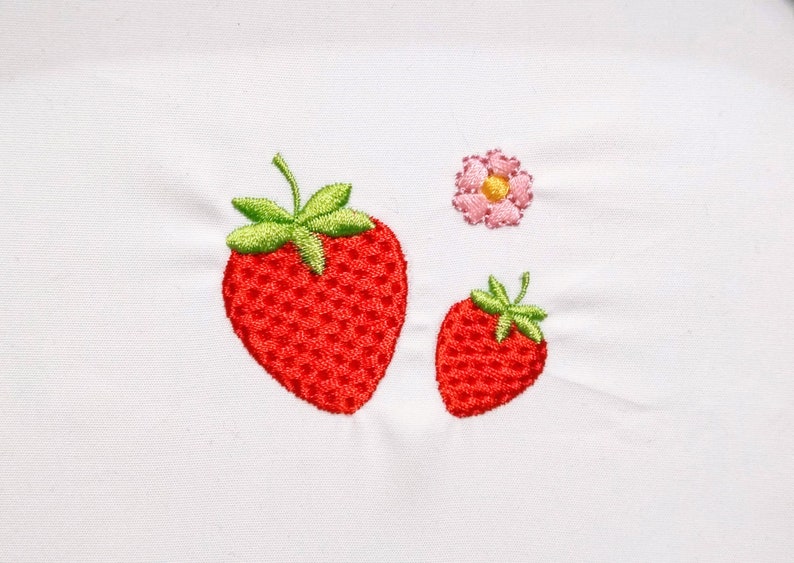 Mini Strawberries Strawberry and Mini Flower Micro Mini | Etsy