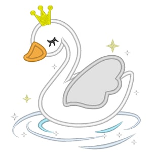 Swan Embroidery Appliqué Designs, Swan Pattern Applique Machine ...