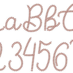 Dense Chain Bold Chain Stitch FONT Machine Embroidery Designs in ...