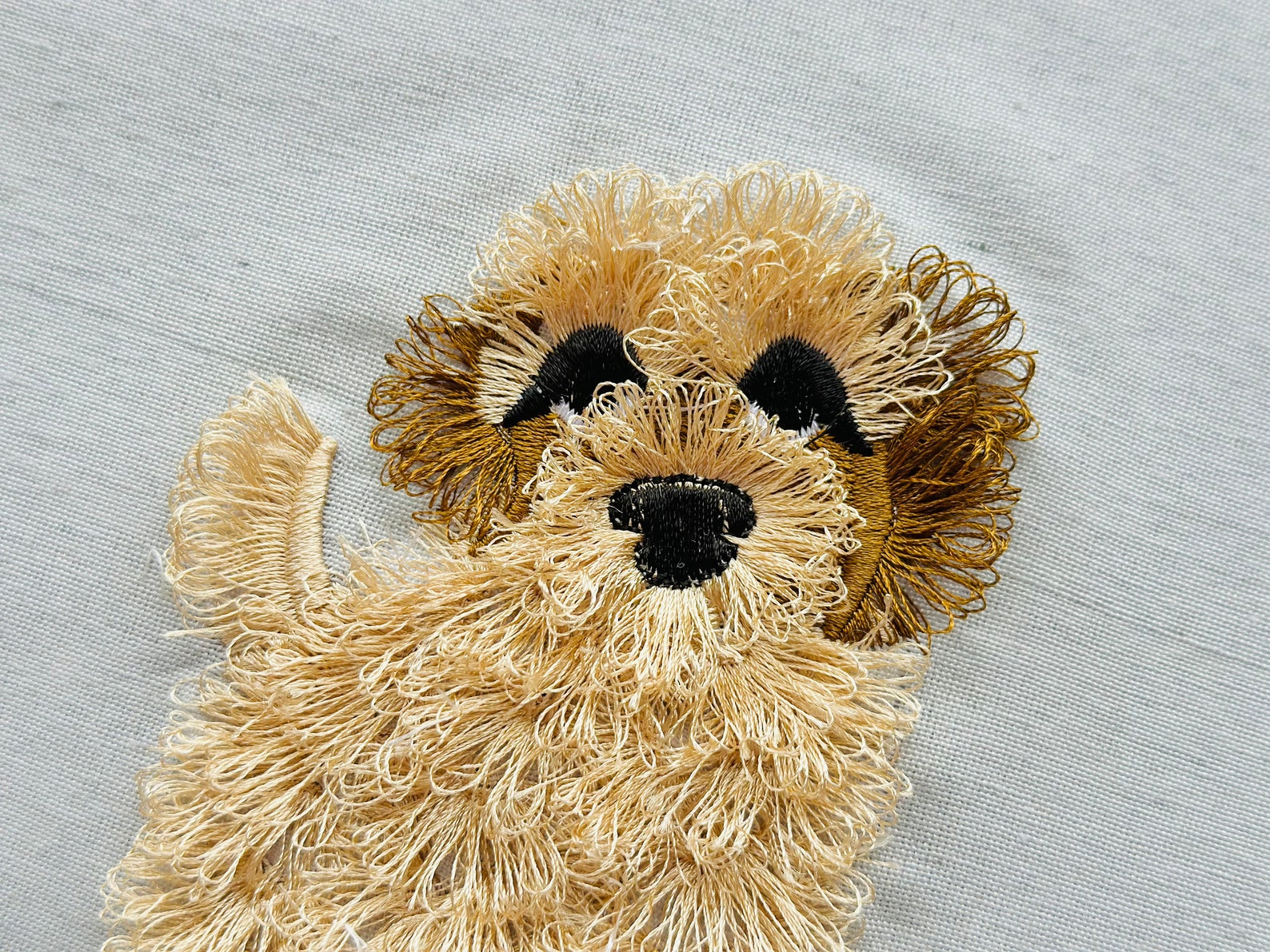 Cockapoo Fringe Dog Fluffy Chenille Puppy Machine Embroidery Designs ...