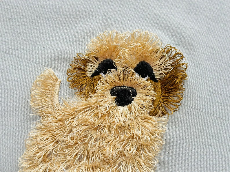 Cockapoo Fringe Dog Fluffy Chenille Puppy Machine Embroidery Designs ...