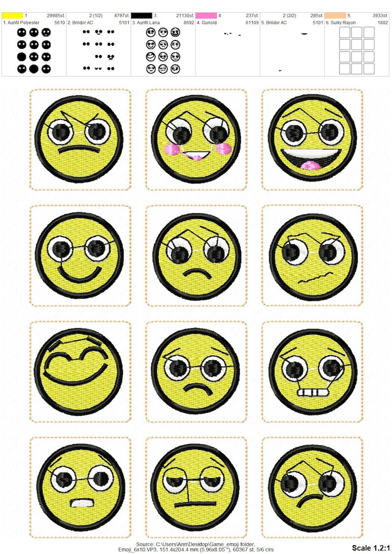 Memory Game happy Faces Machine Embroidery Designs - Etsy
