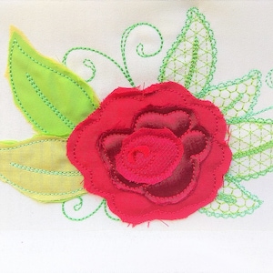 Shabby Chic Rose Flower Applique, Rose, Simply Rose, Roses Applique ...
