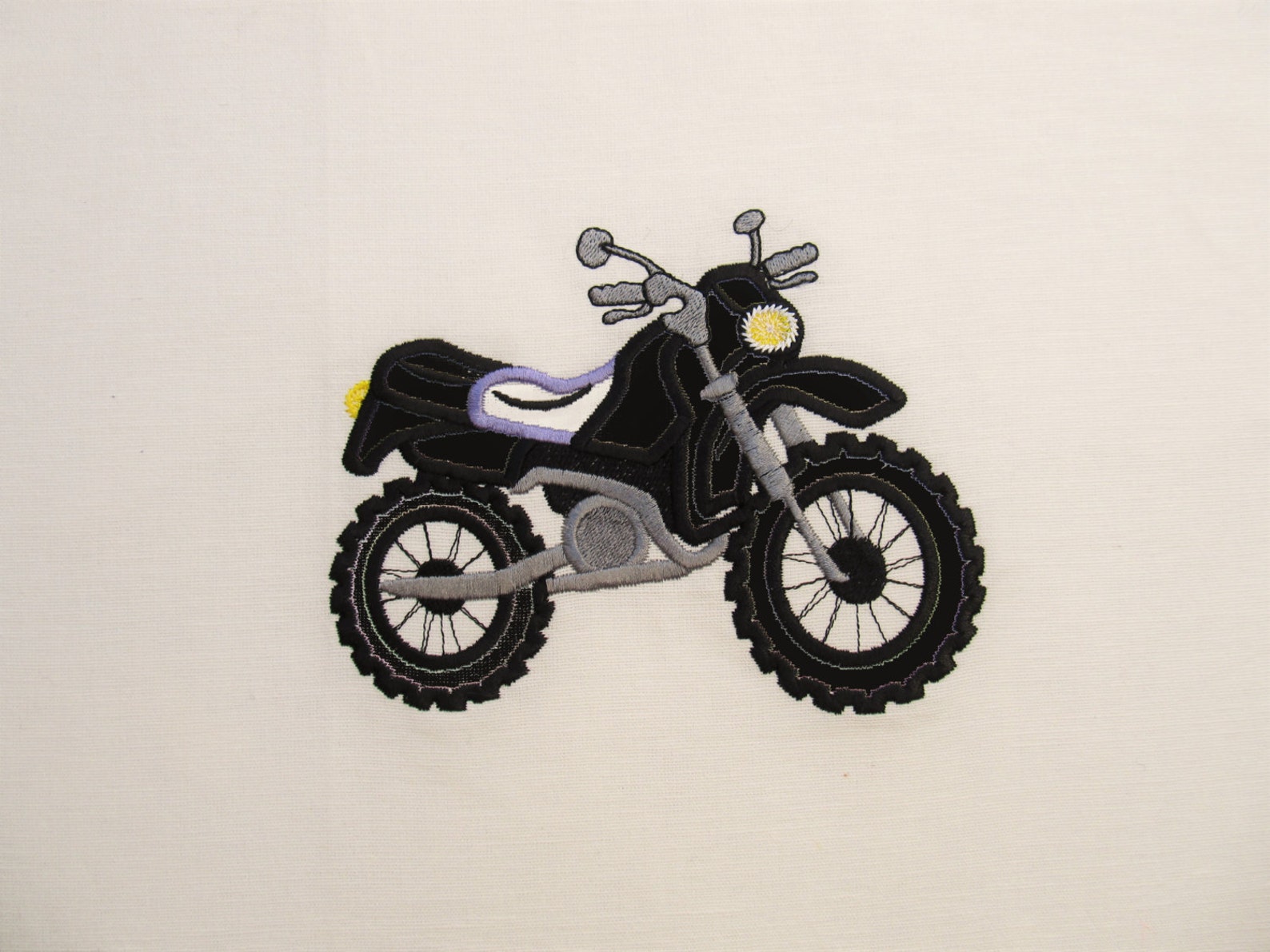 Motorcycle Embroidery Applique Design 4x4 5x7 and 610 | Etsy