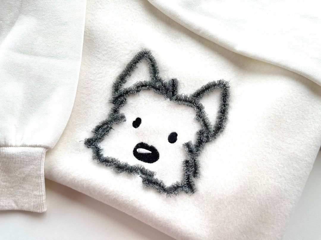 Fringed Dog Fringe Puppy Fluffy Yorkie Fur Embroidery ITH in the Hoop ...