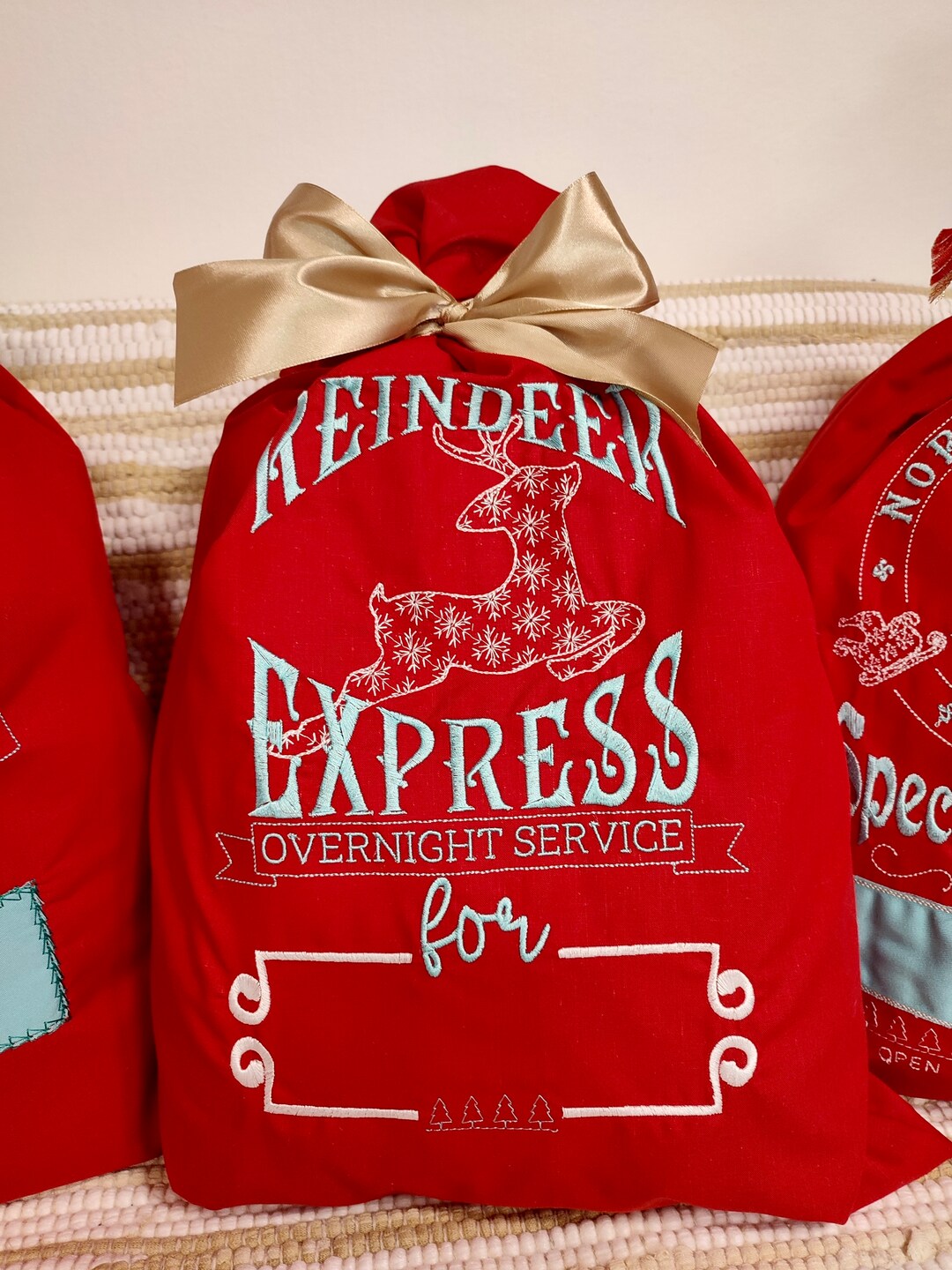Custom 4x4 Santa Mail Reindeer Express Christmas Sack Stamp Machine ...