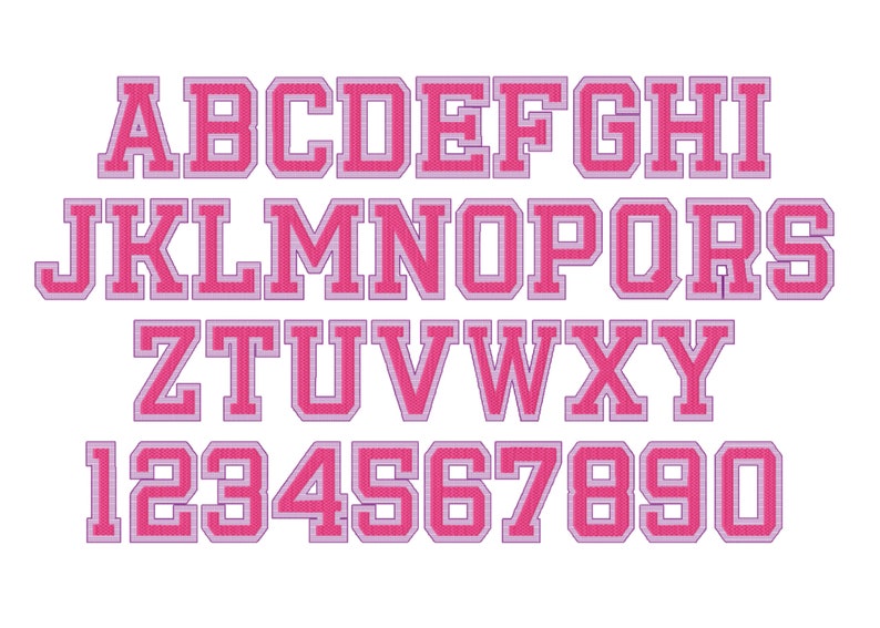 Waffle Glitter HTV Embroidery Font Sport Varsity Glitter Vinyl Alphabet ...